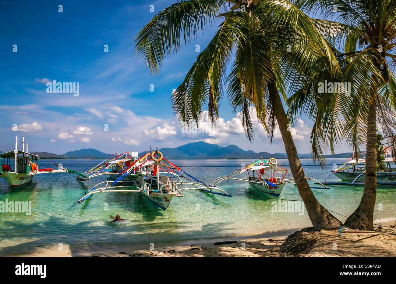 Philippines Palawan Puerto Princesa Honda Bay Pandan Island Stock Photo ...