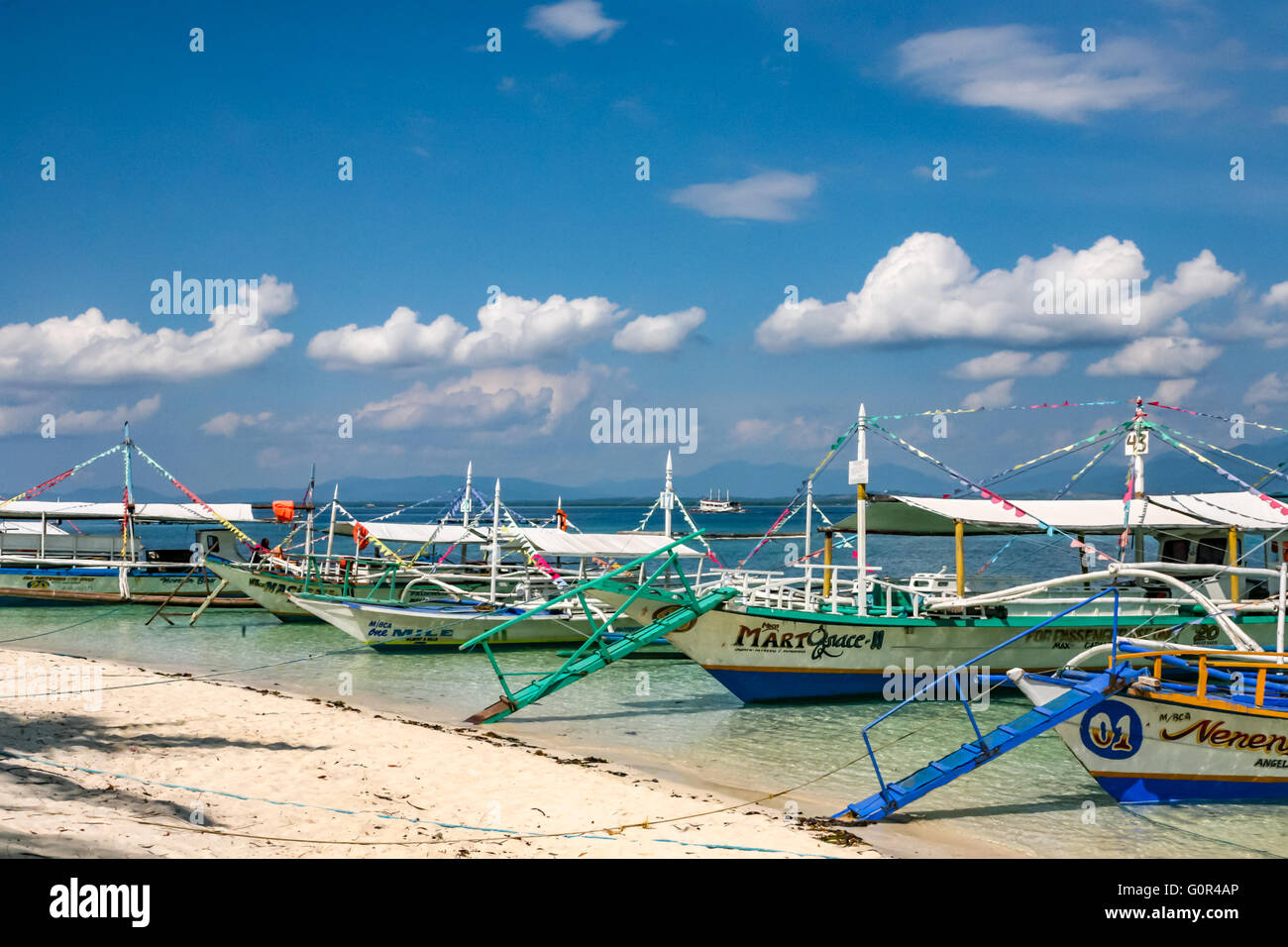 Philippines Palawan Puerto Princesa Honda Bay Pandan Island Stock Photo ...