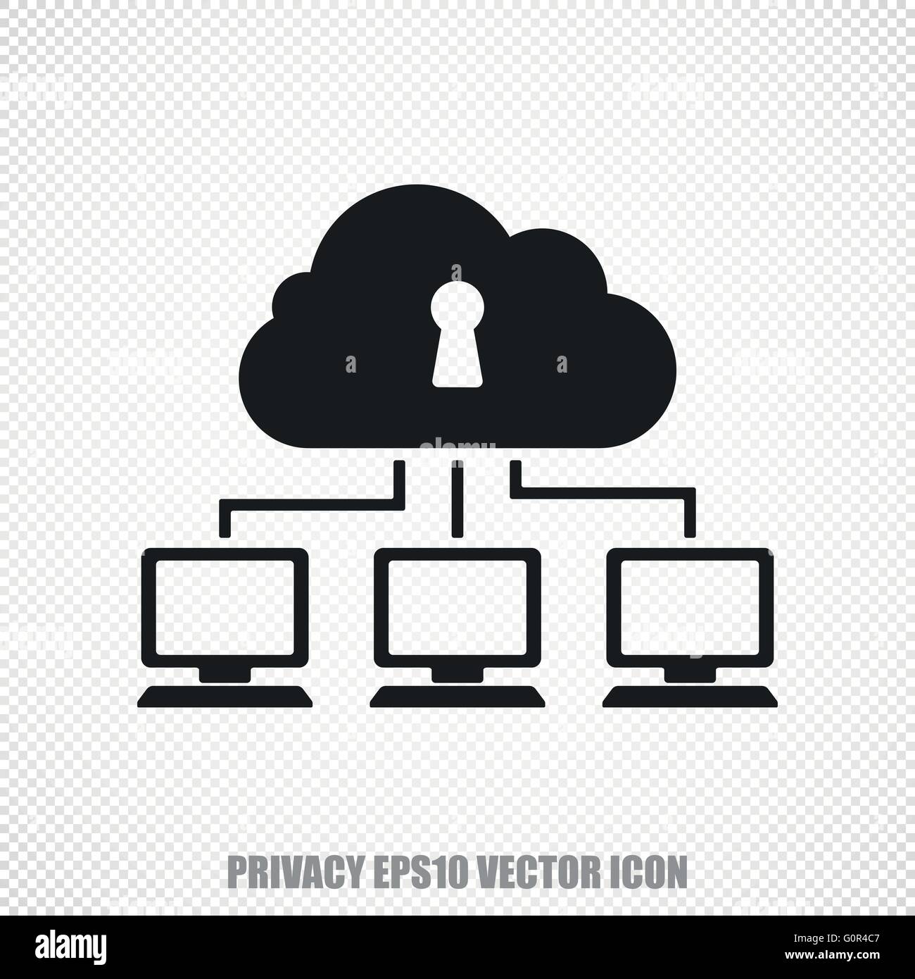 Security vector Cloud Network icon. Modern flat design Stock Vector ...
