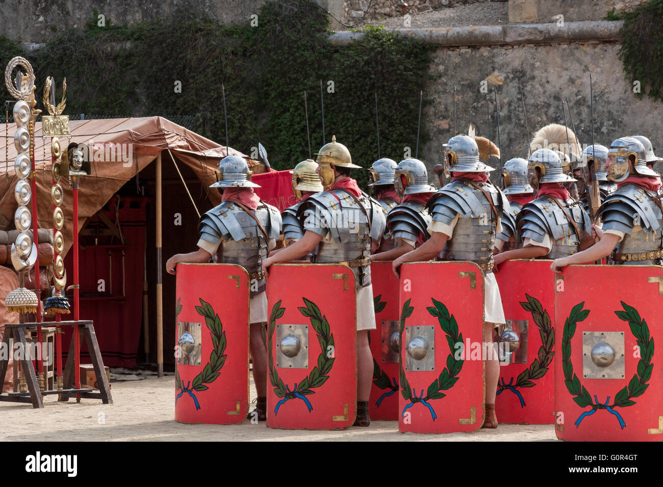 Roman Legionnaire soldiers reconstruction during annual 'Tarraco Viva ...