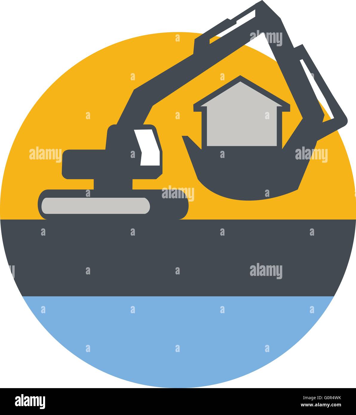 Inside digger bucket Stock Vector Images - Alamy