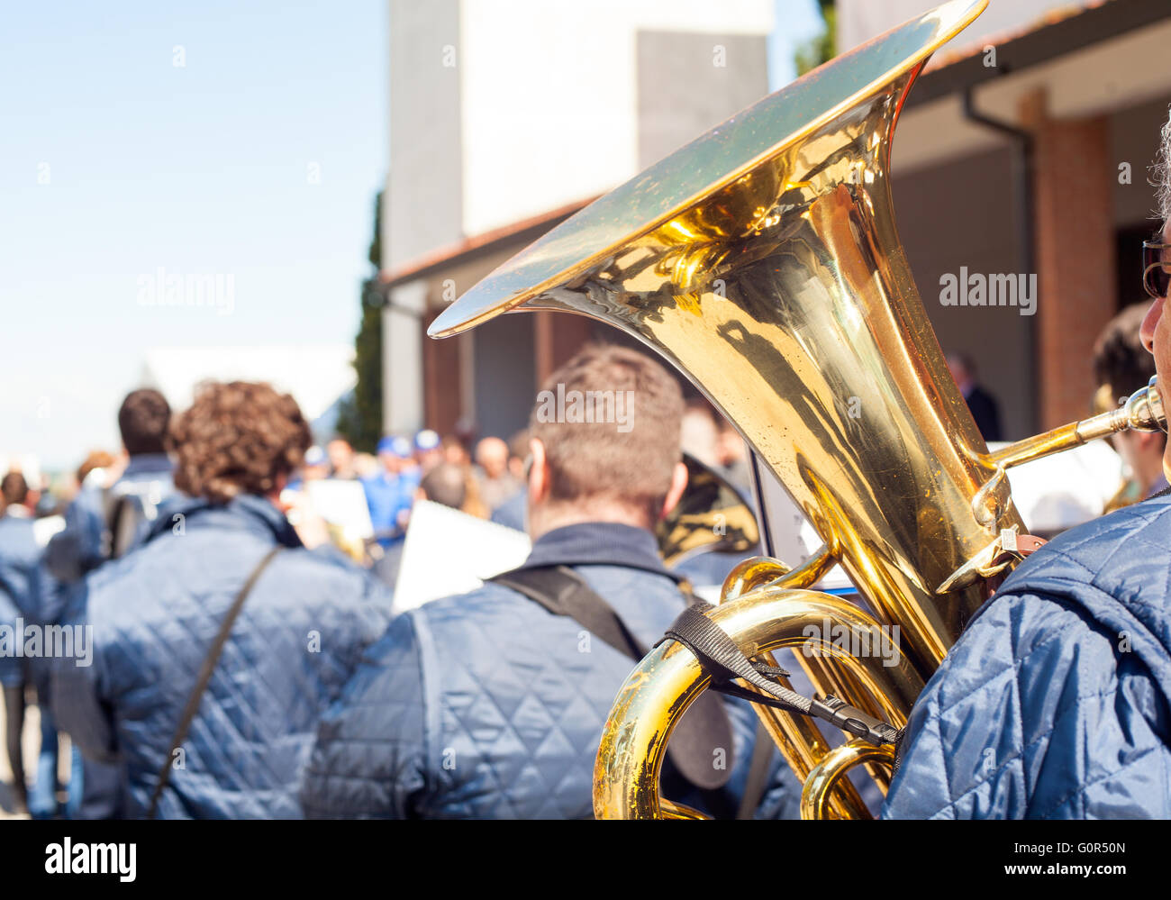 Marching band trombone player hi-res stock photography and images - Alamy