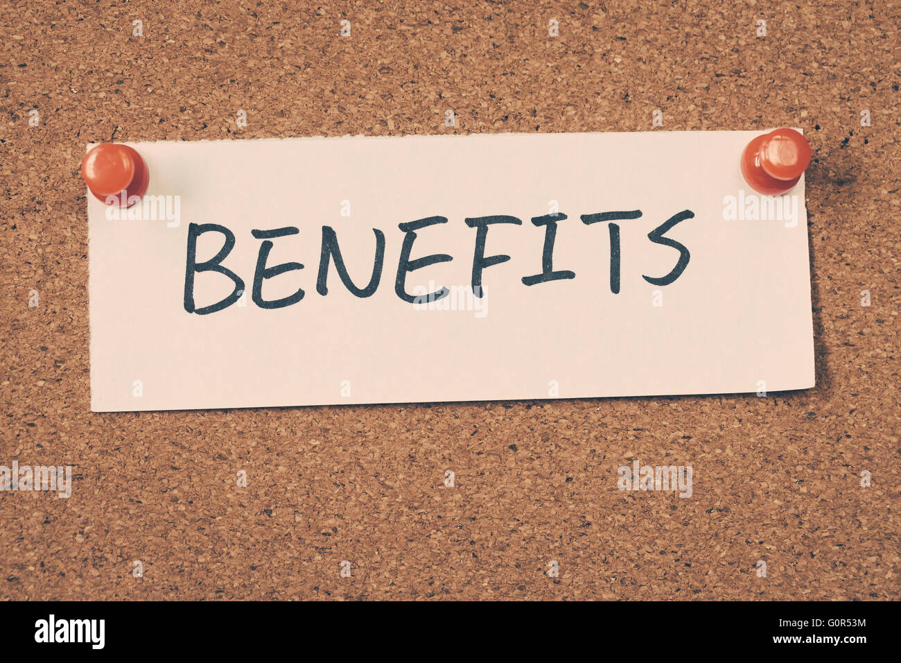 Benefits sign hi-res stock photography and images - Alamy