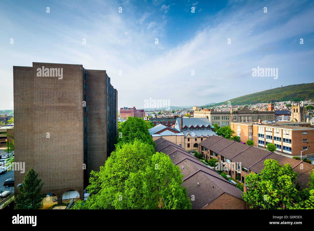 View of buildings in downtown Reading, Pennsylvania Stock Photo - Alamy