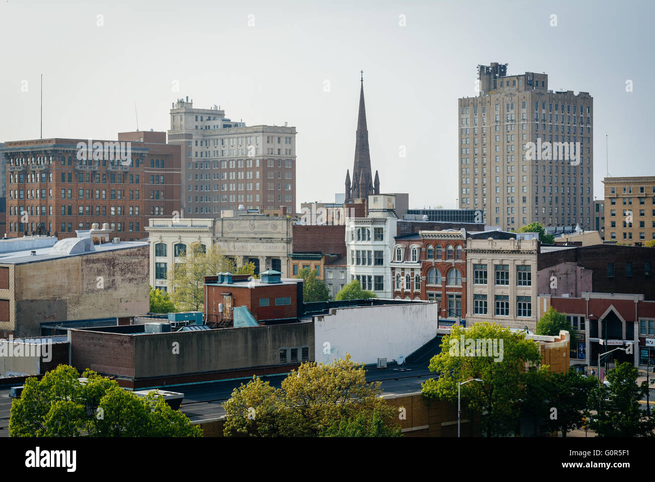 View of buildings in downtown Reading, Pennsylvania Stock Photo - Alamy