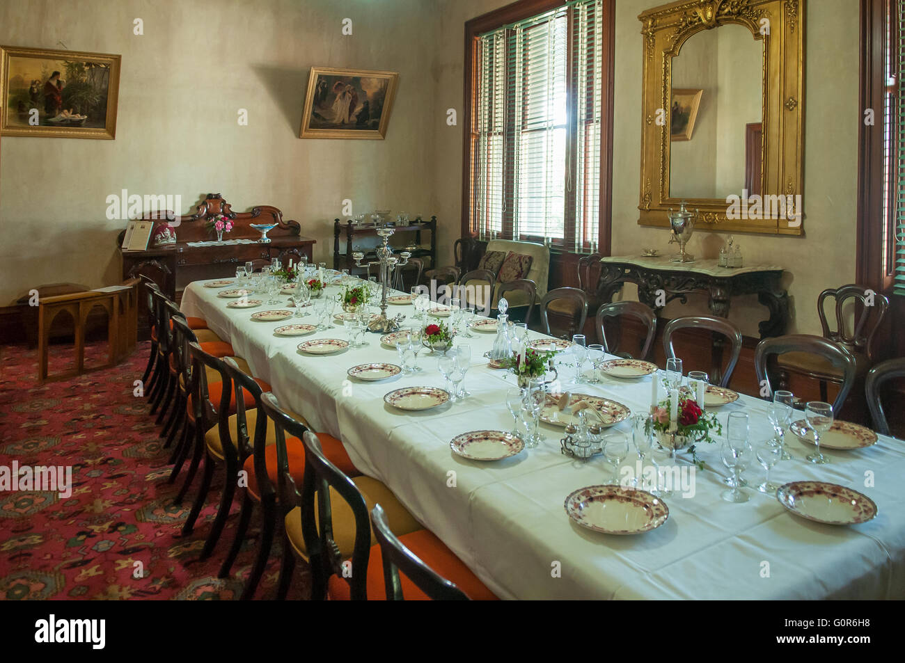 Dining Room in Barwon Park Mansion, Winchelsea, Victoria, Australia ...