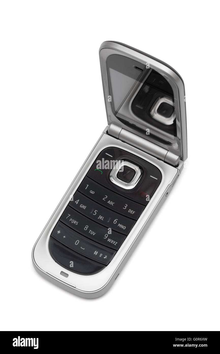 Modern mobile phone on a white background Stock Photo - Alamy