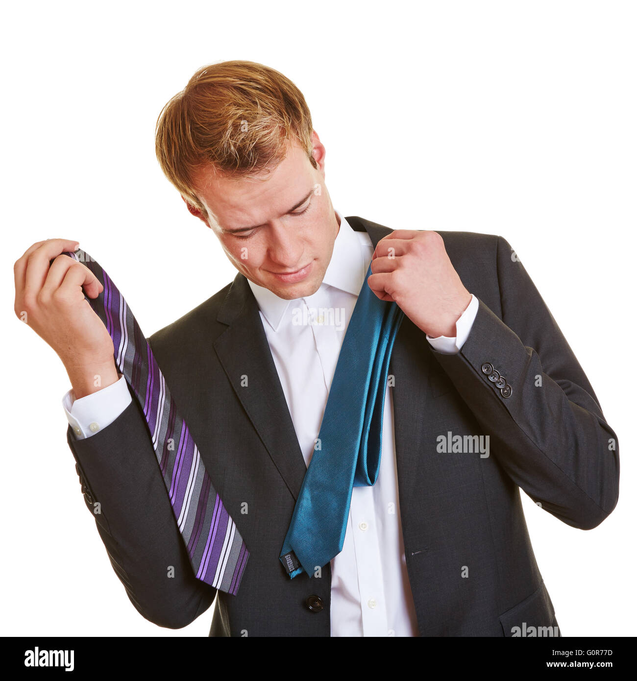 Choosing tie hi-res stock photography and images - Alamy