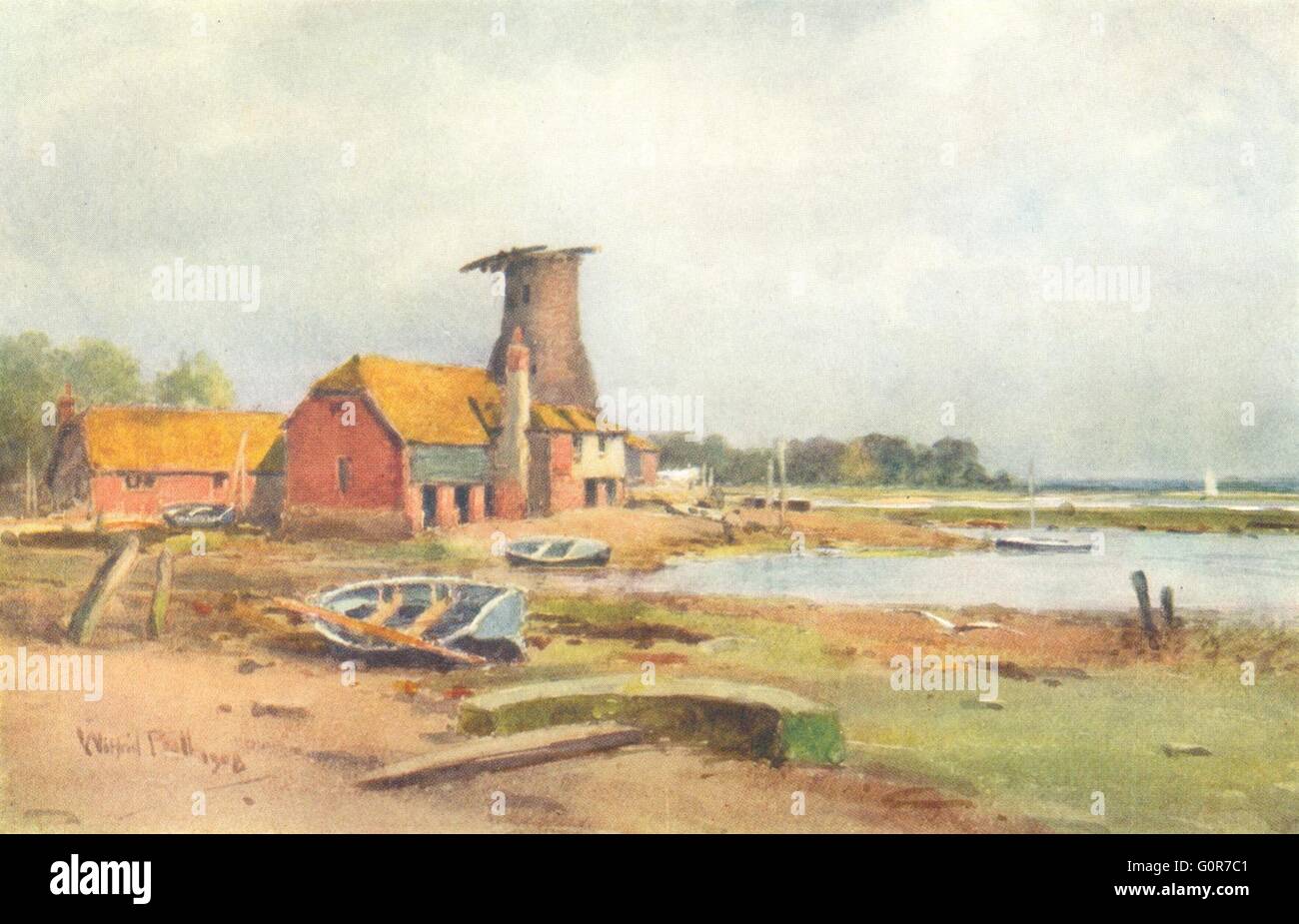 LANGSTONE HARBOUR: From Portsdown. HAMPSHIRE, antique print 1909 Stock ...