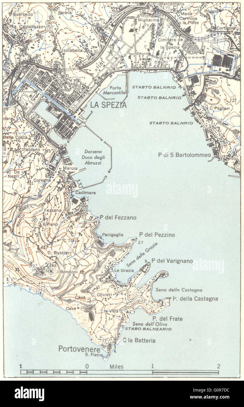 La spezia map hi-res stock photography and images - Alamy