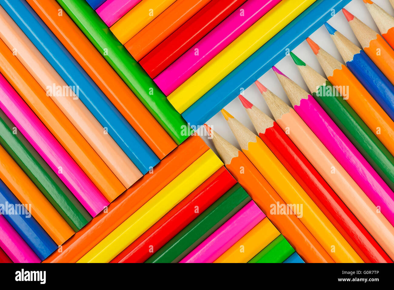 Collection of colorfull pencils as a background picture Stock Photo - Alamy