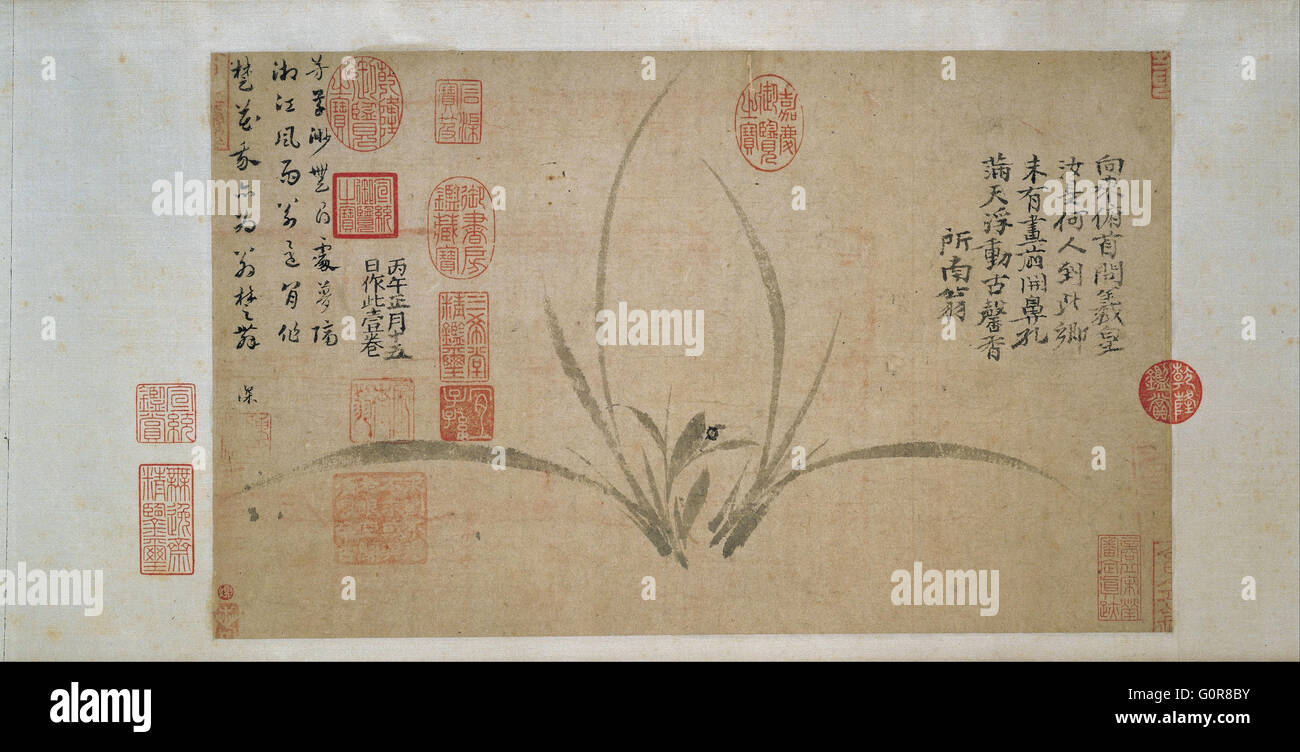 Zheng Sixiao - Orchid - Osaka City Museum of Fine Arts Stock Photo - Alamy