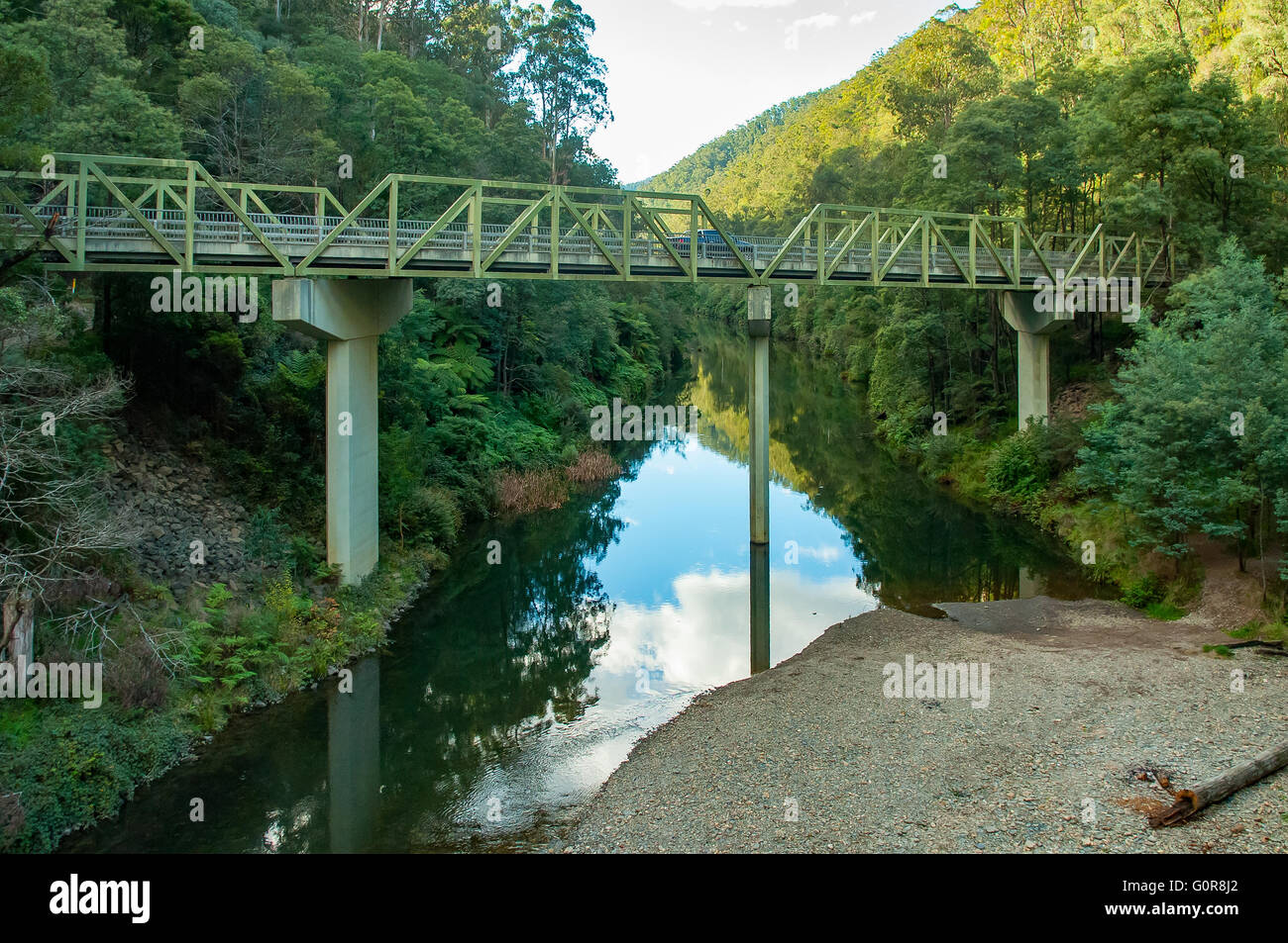 Road Bridge over Thomson River, Thomson, Victoria, Australia Stock ...