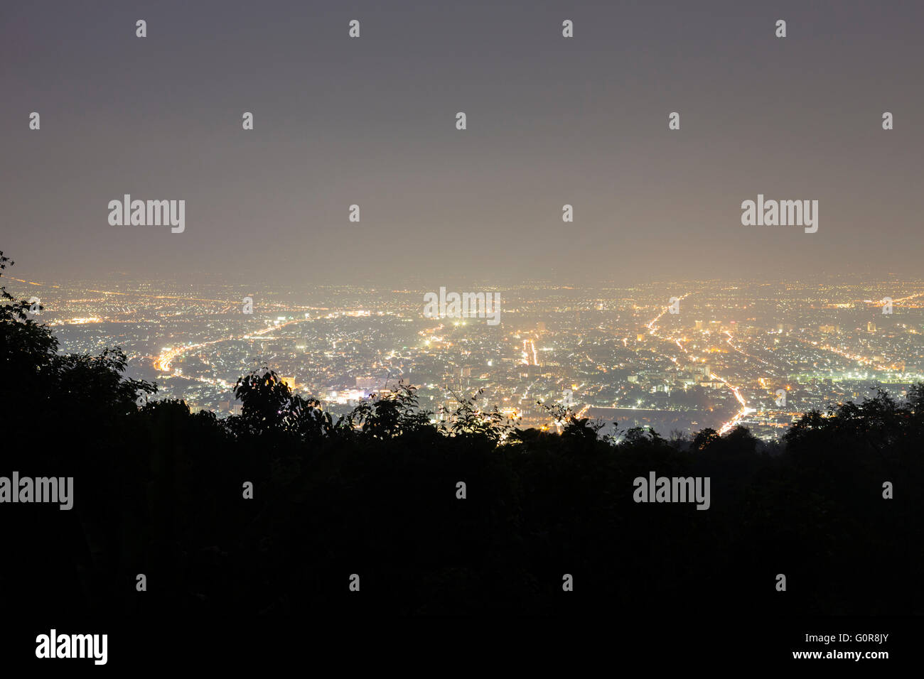 Night view of Chiang Mai, Thailand Stock Photo - Alamy