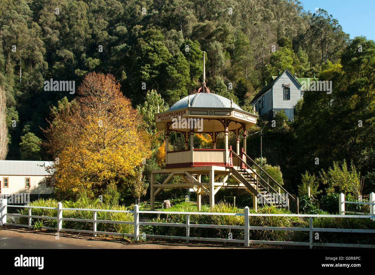 Mountaineer Brass Bandstand, Walhalla, Victoria, Australia Stock Photo ...