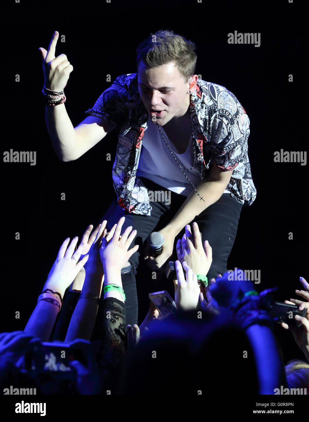 The Tide perform at the O2 Arena, London Featuring: The Tide, Austin ...