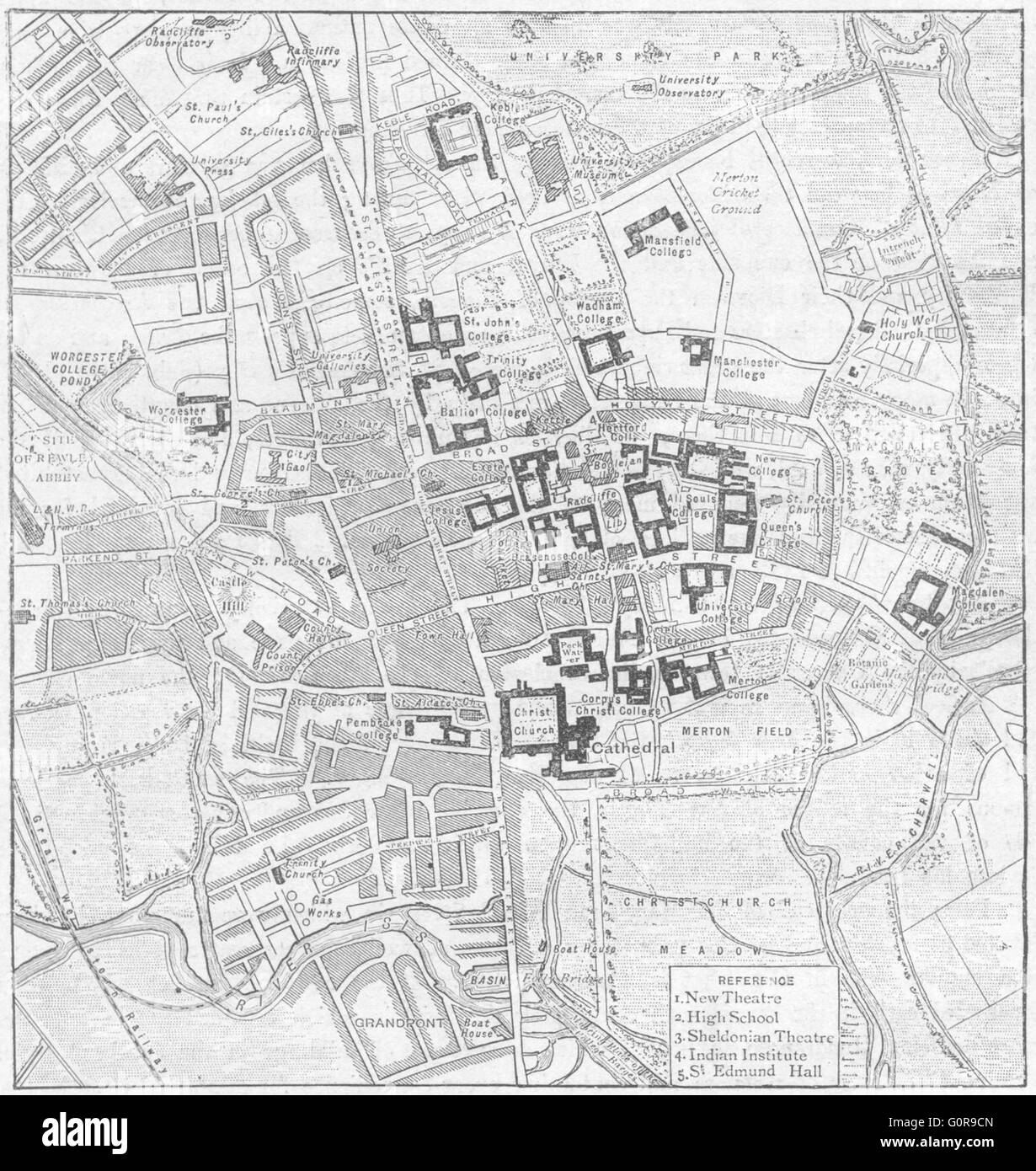 19th century map oxford hi-res stock photography and images - Alamy