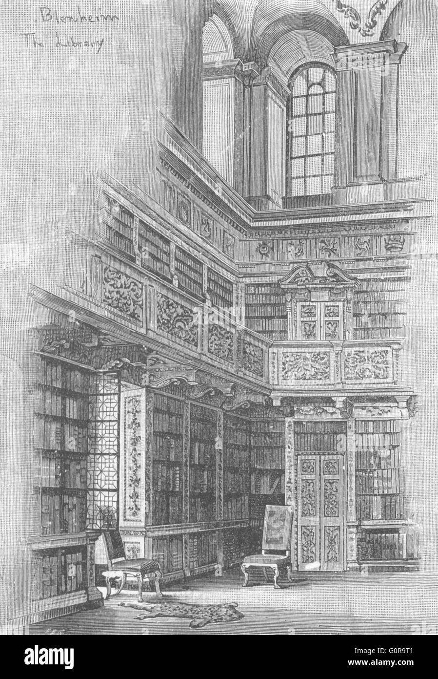 Blenheim library Black and White Stock Photos & Images - Alamy
