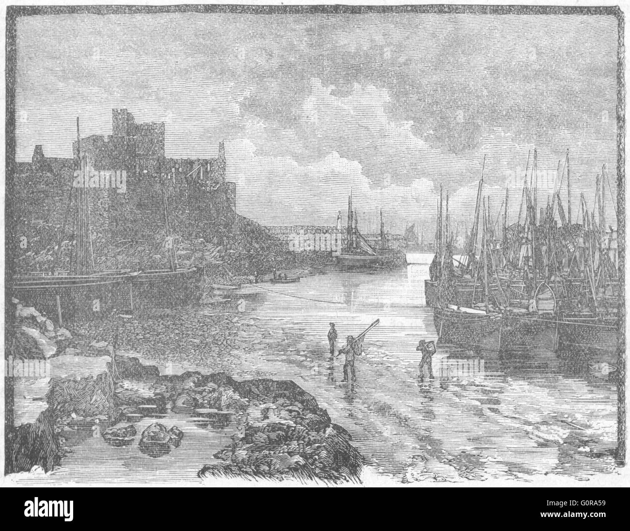 Isle of man peel castle Black and White Stock Photos & Images - Alamy