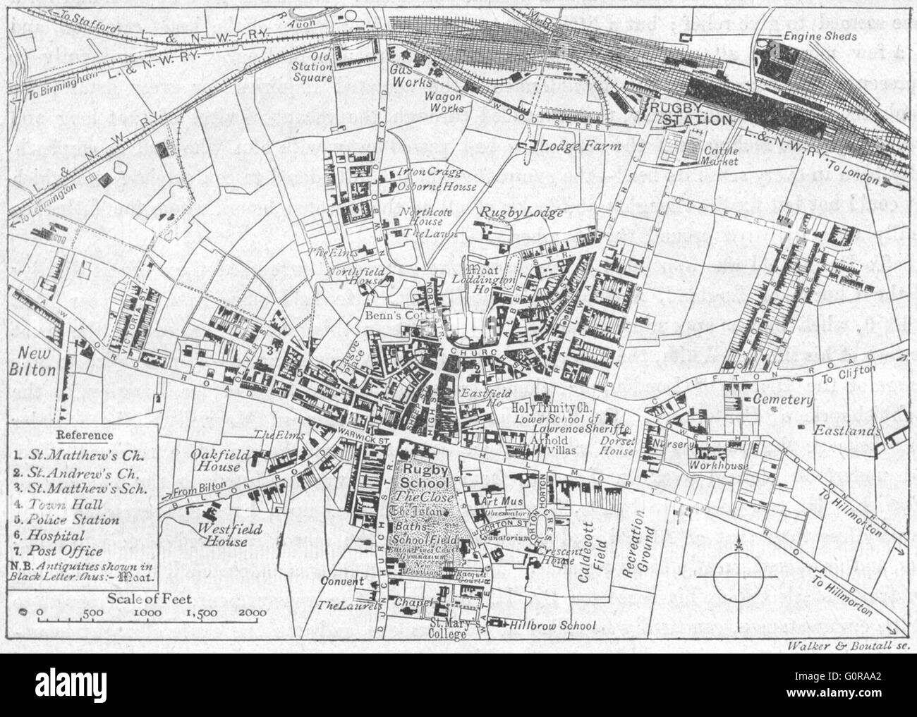 Map of rugby hi-res stock photography and images - Alamy