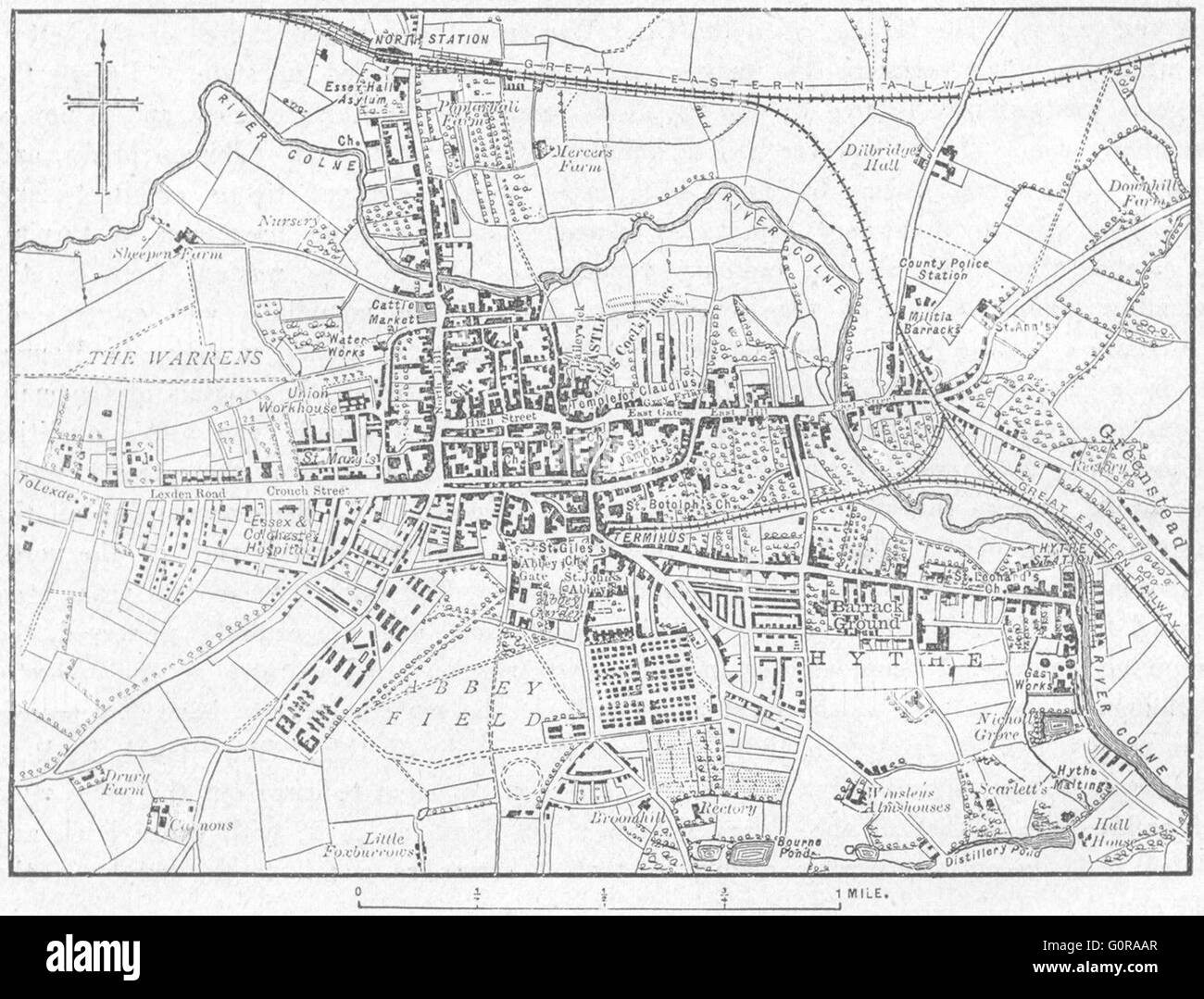Map of colchester hi-res stock photography and images - Alamy