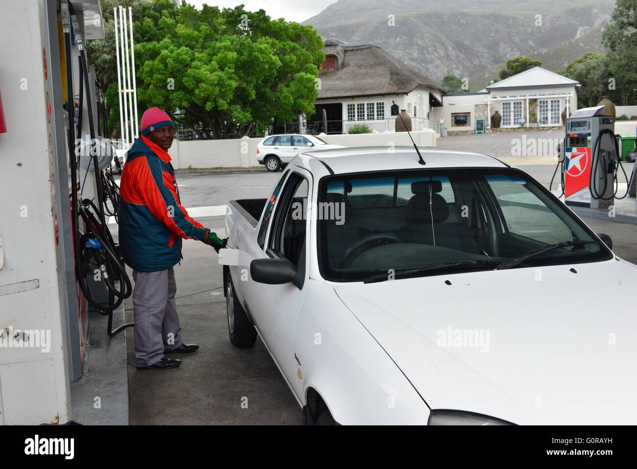 Fuel station in South Africa Stock Photo - Alamy