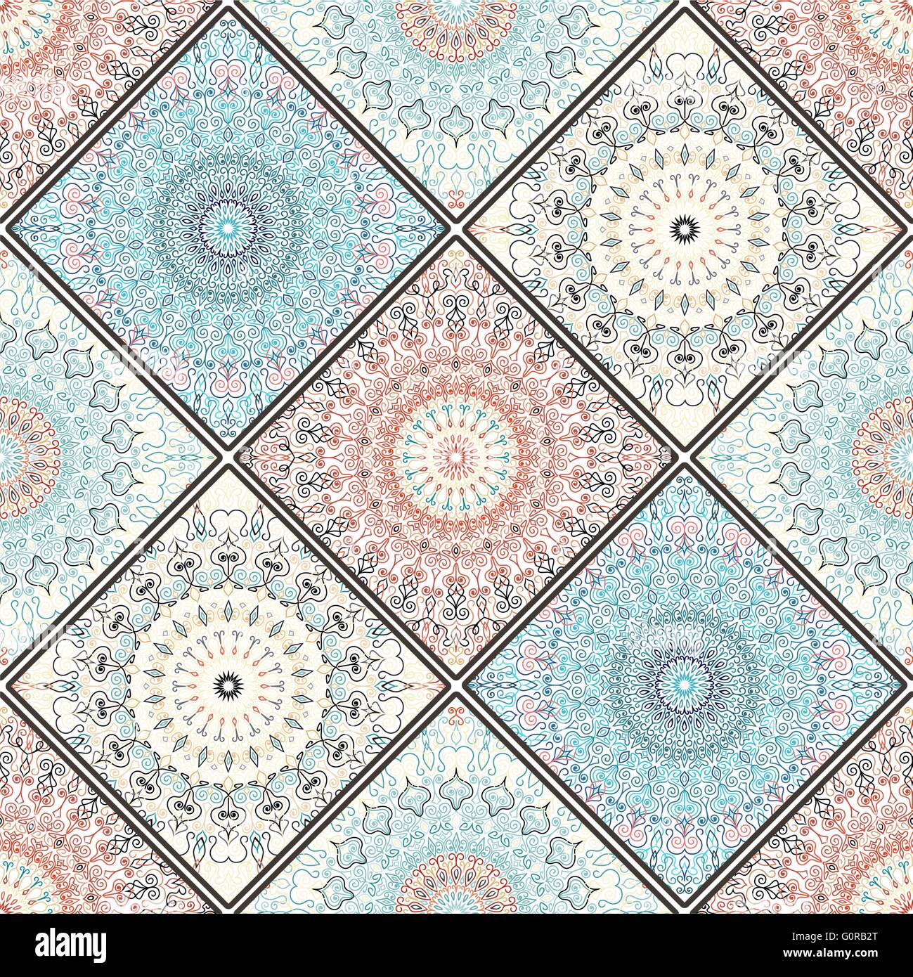 Intricate Colorful Tile Ornament Stock Vector Image & Art - Alamy