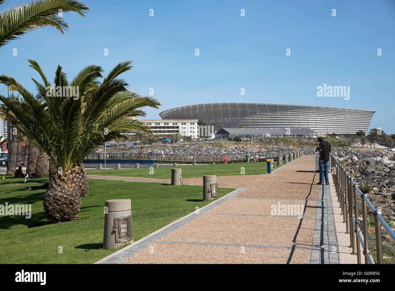 Walkway to the Sports Stadium in Cape Town South Africa Stock Photo - Alamy
