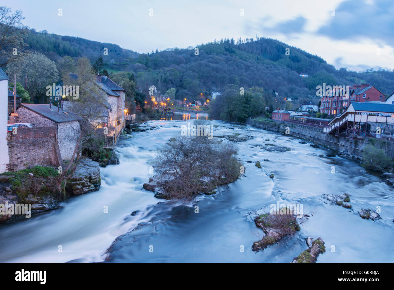 River Dee Llangollen North Wales Long Exposure Stock Photo - Alamy