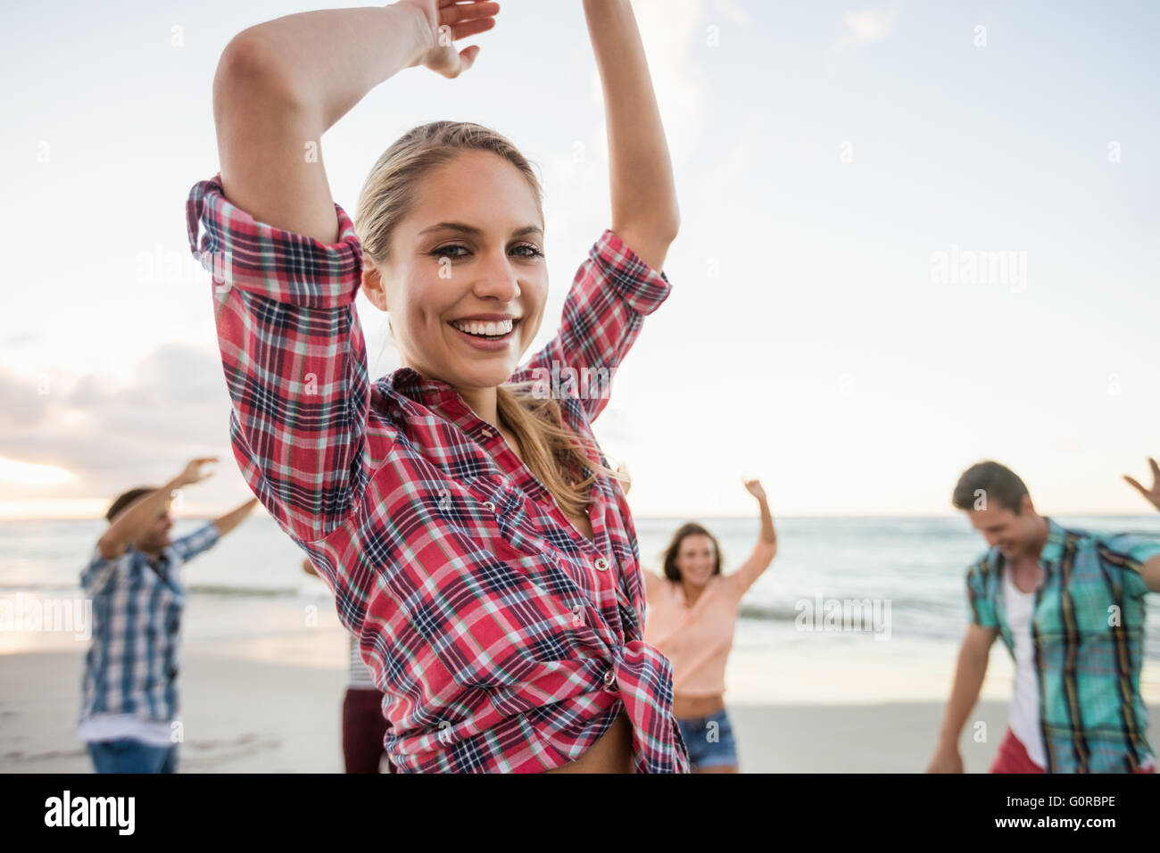 Young friends dancing having hi-res stock photography and images - Alamy