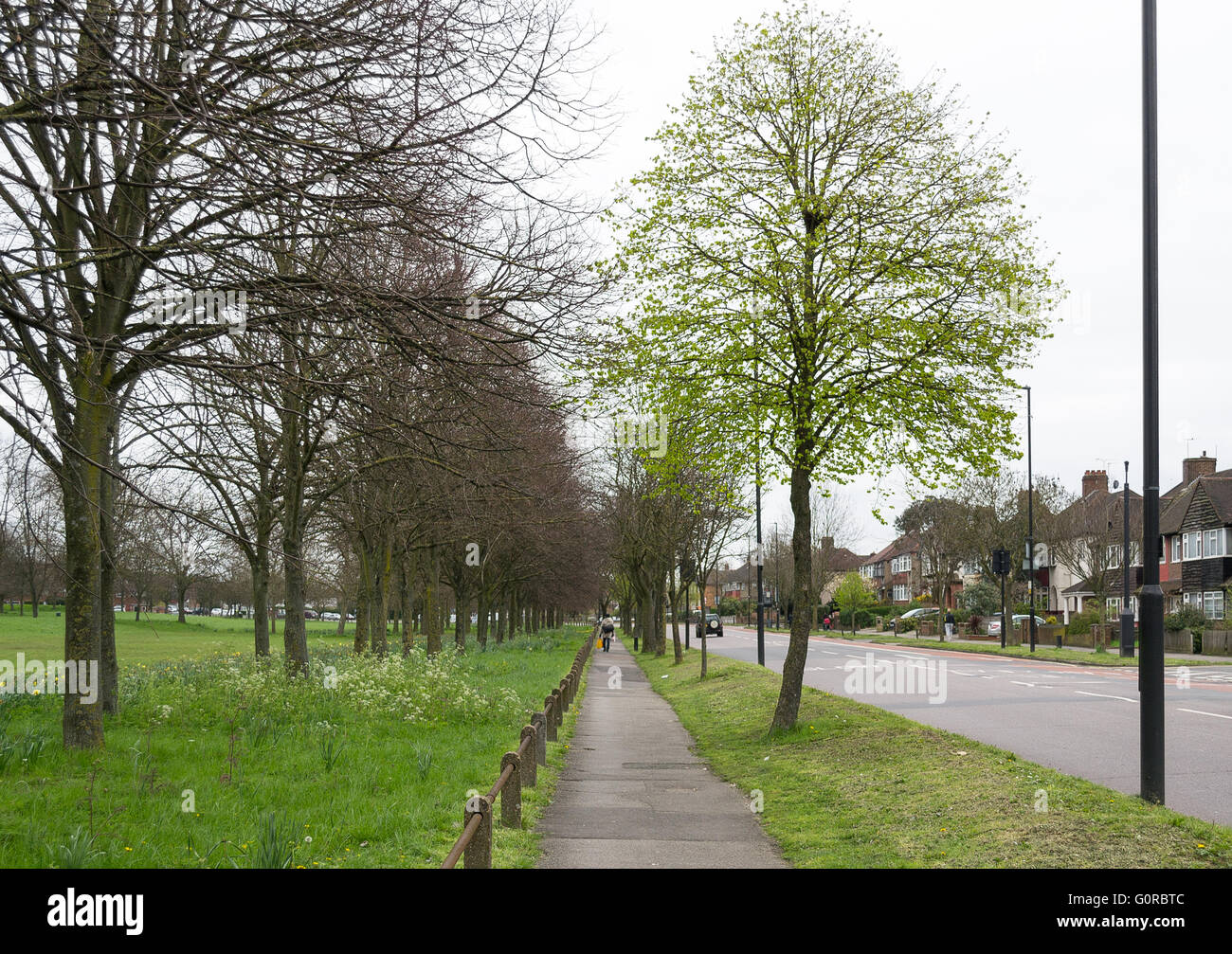 European countryside street view in Northolt, Greater London, United ...