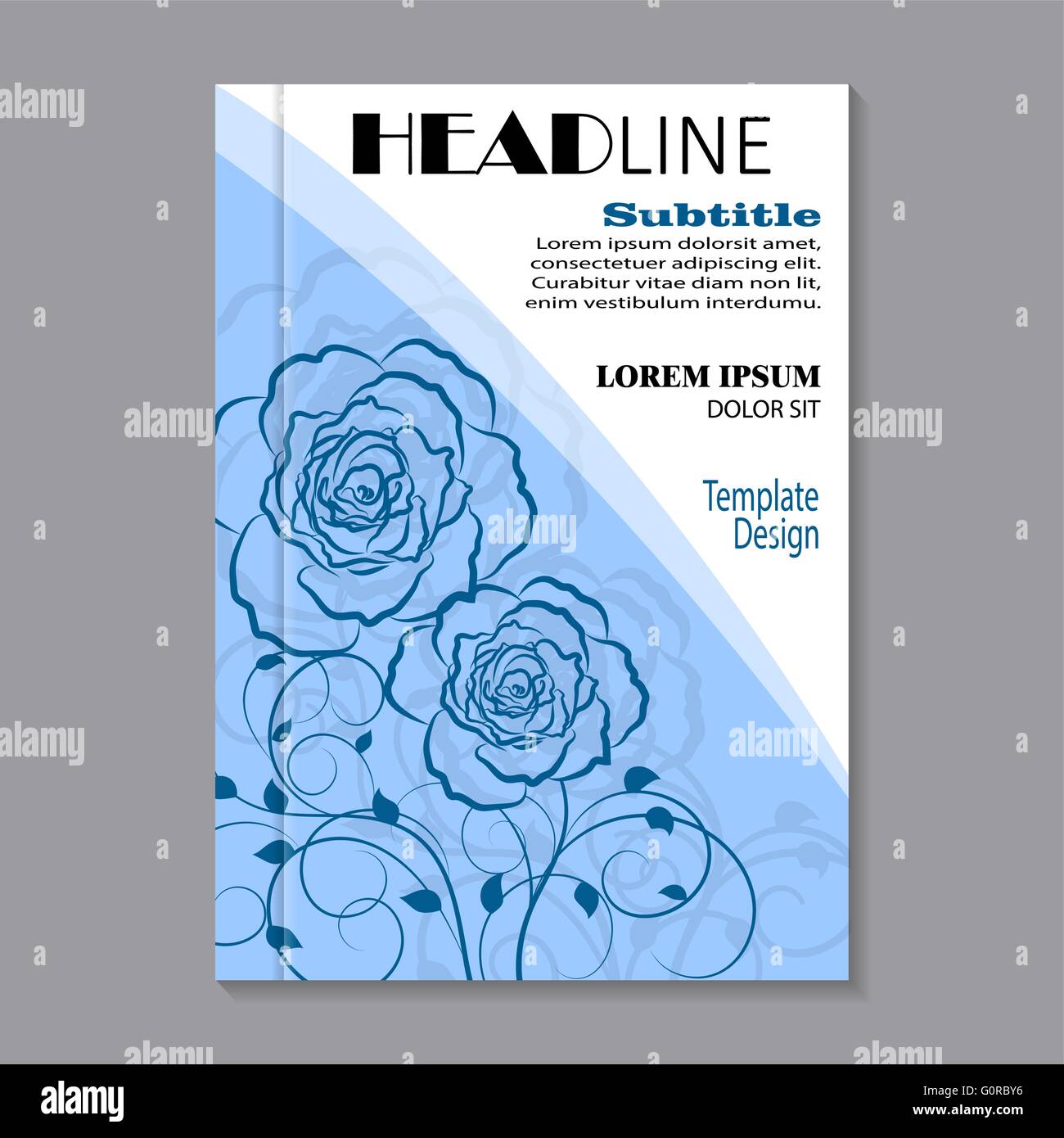 White rose leaflet Stock Vector Images - Alamy