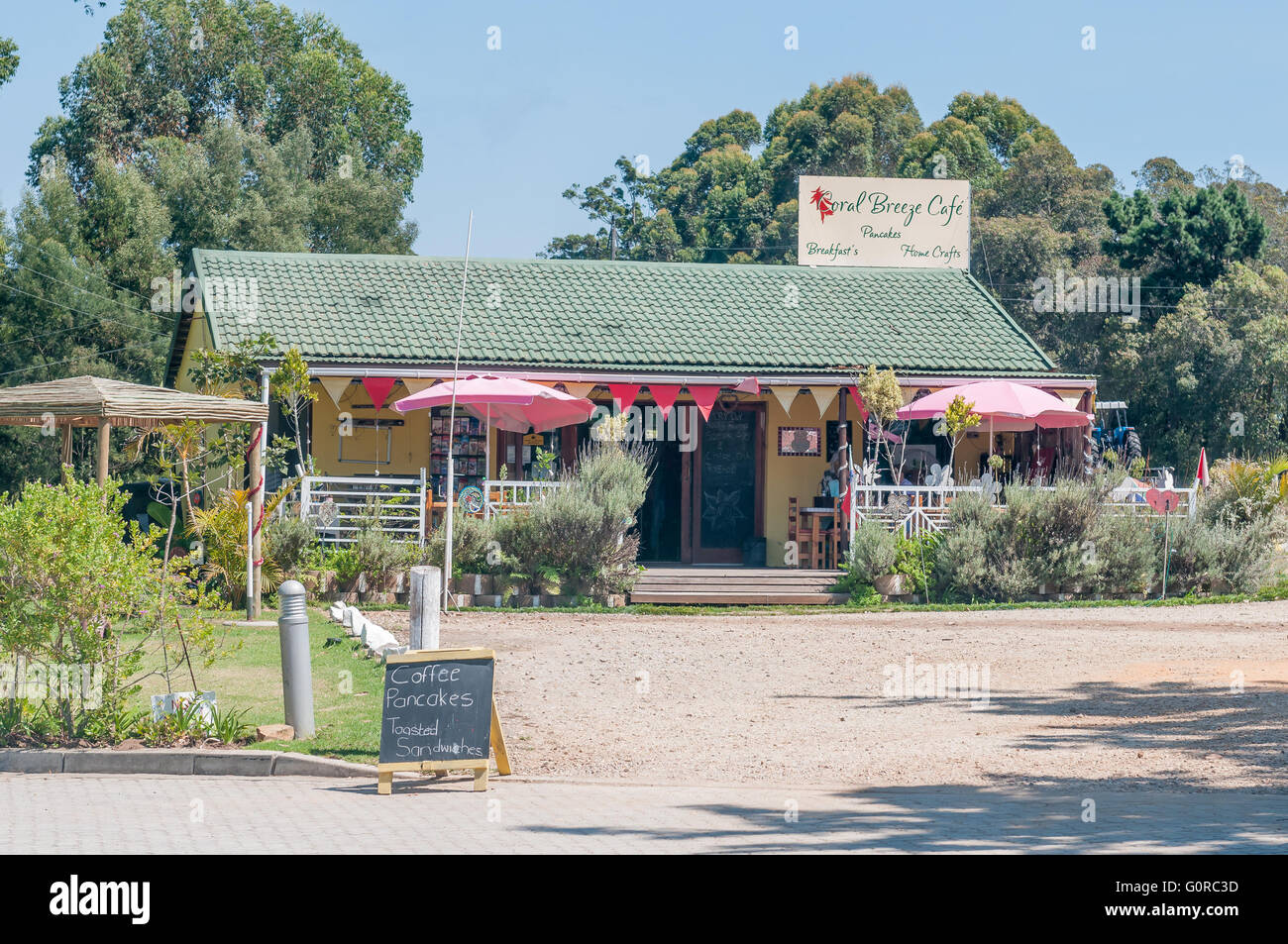 HARKERVILLE, SOUTH AFRICA - MARCH 3, 2016: A farm stall at Harkerville ...