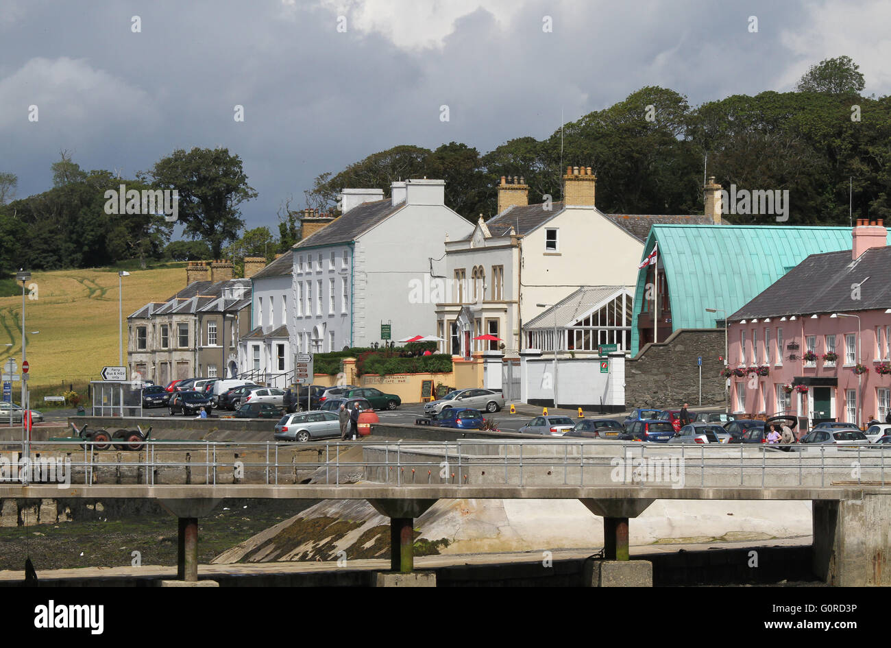 The seaside village of Portaferry on Strangford Lough, County Down ...