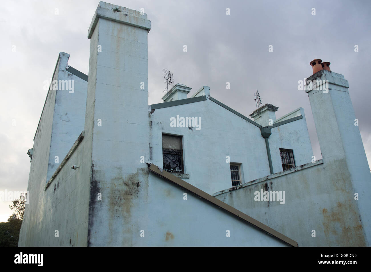 The back of two terrace houses Stock Photo - Alamy