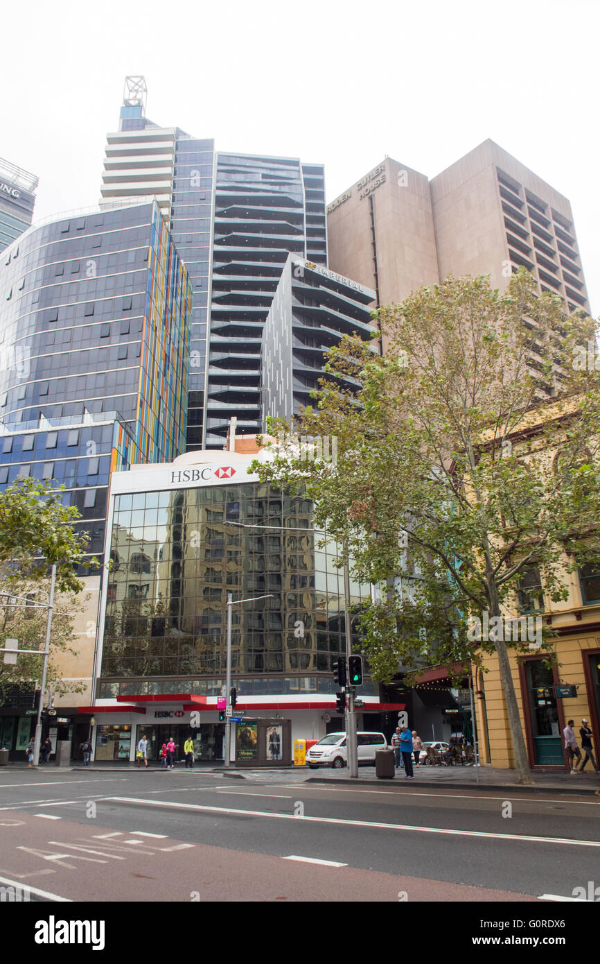 Cluster of office towers in the Sydney CBD Stock Photo - Alamy