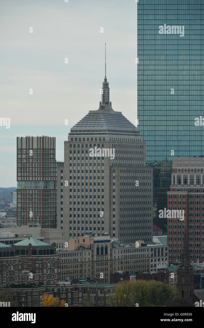 The Boston Skyline from above Stock Photo - Alamy