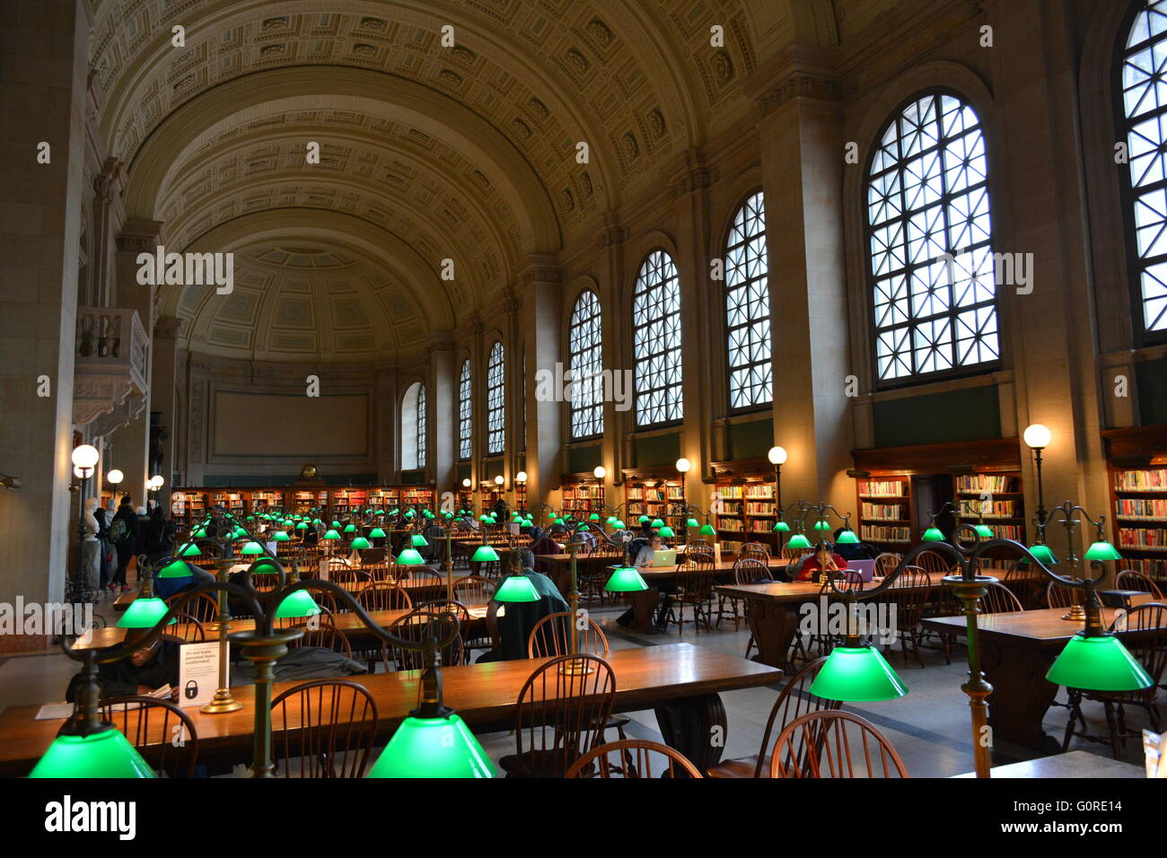 The iconic Bates Hall in the Boston Public Library in Copley Square ...