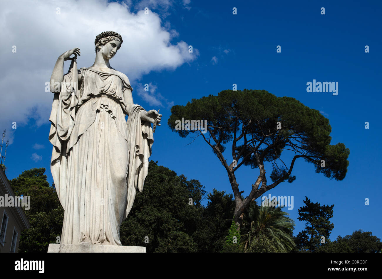 Beautiful italian sculpture by the famous square Piazza del Popolo in ...