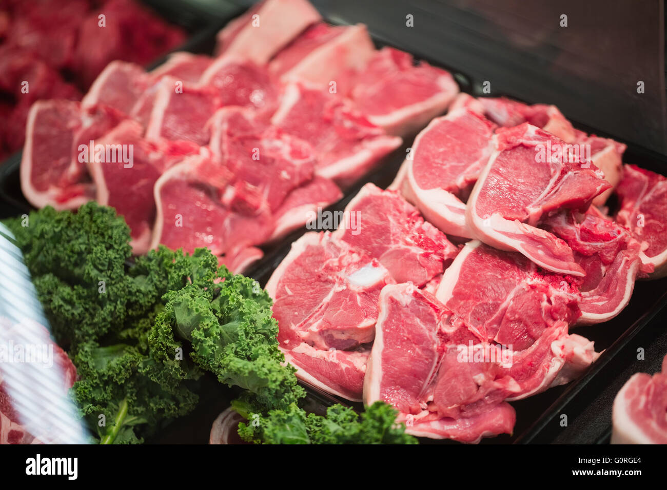 Meat on shelves hi-res stock photography and images - Alamy