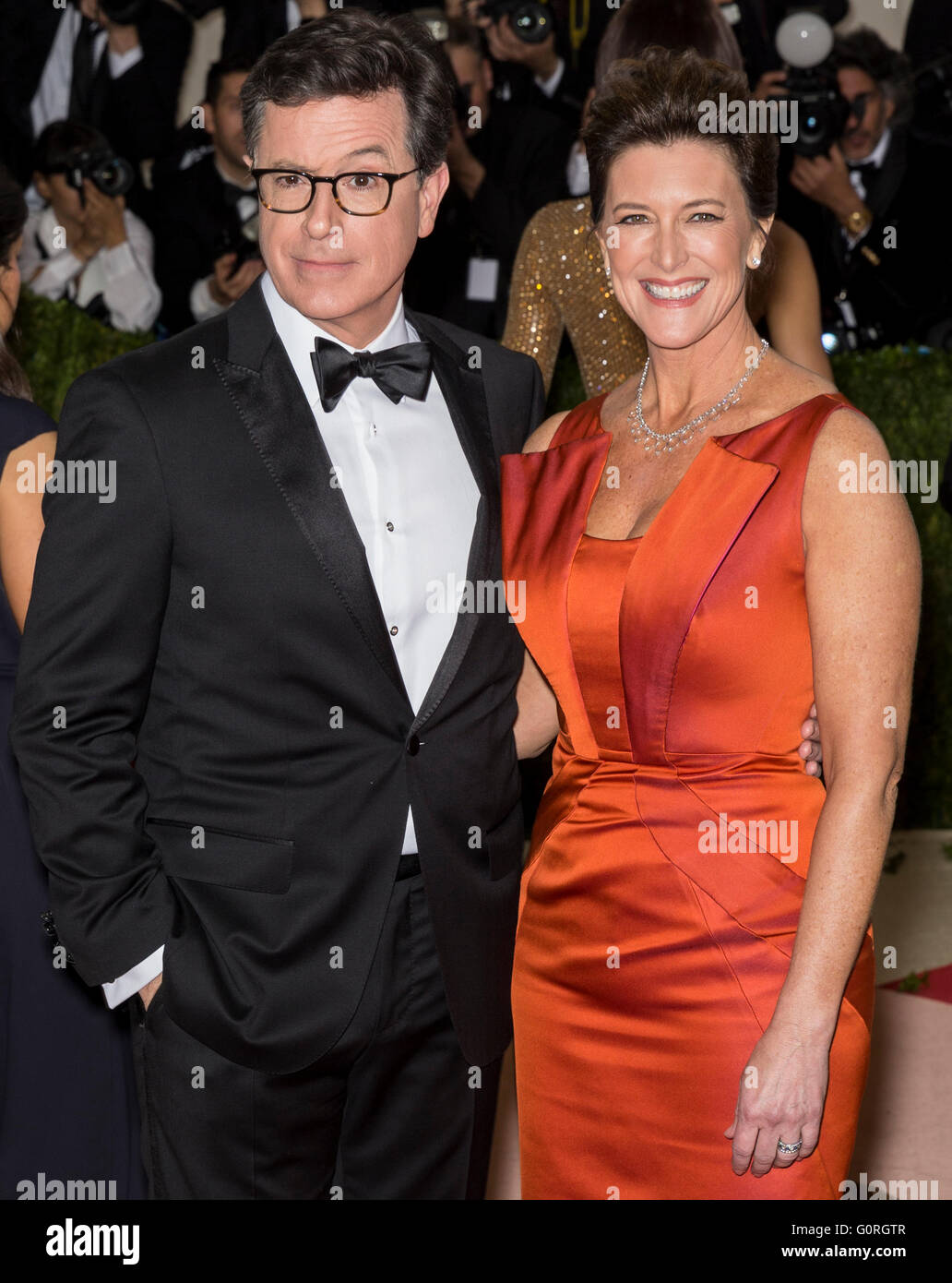 New York City, USA - May 2, 2016: Stephen Colbert and Evely McGee ...