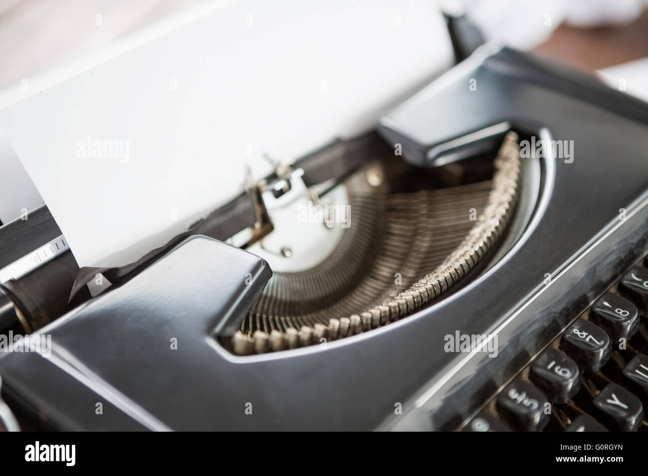 Extreme close up view typewriter Stock Photo - Alamy