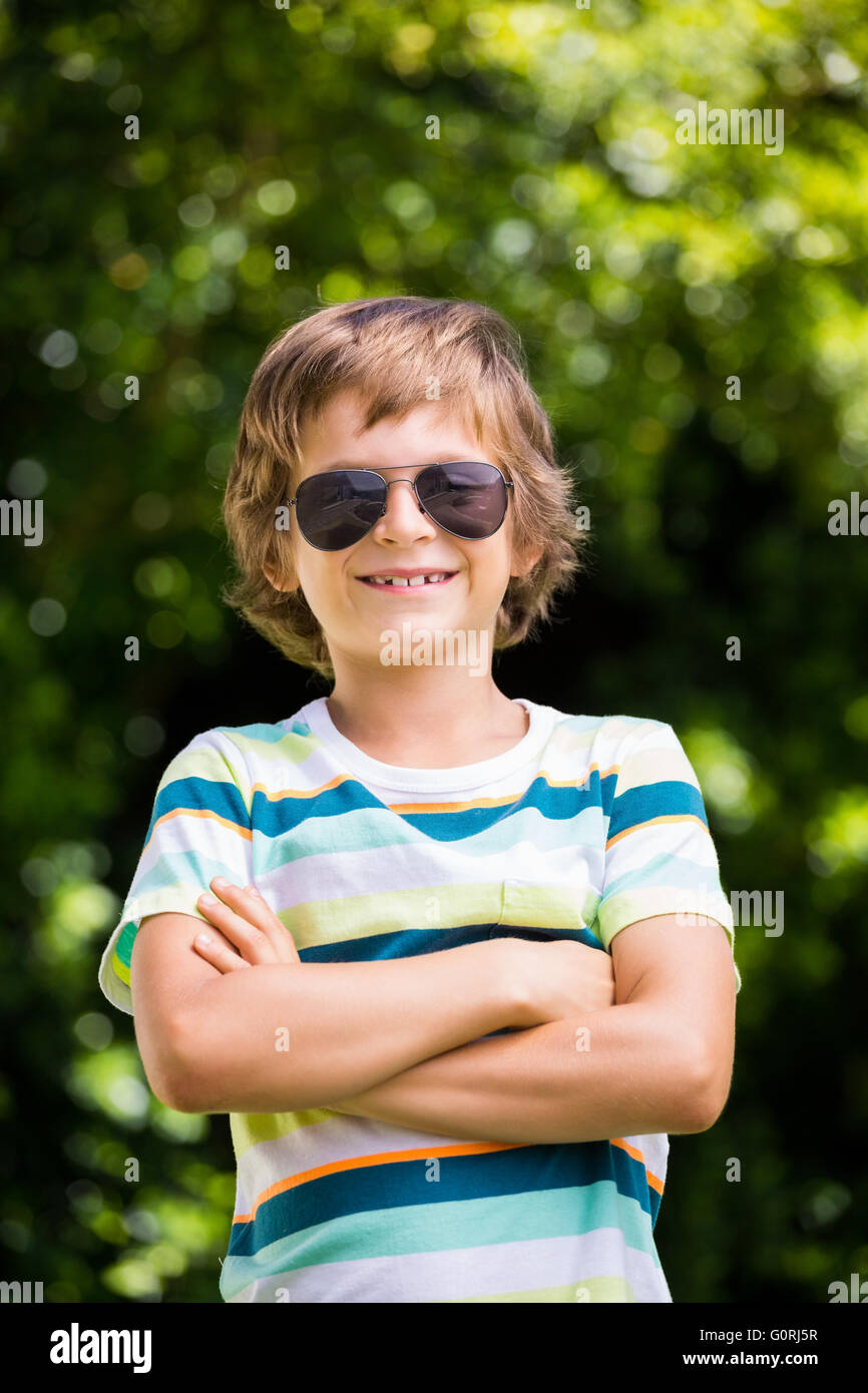A little boy is crossing his arms Stock Photo - Alamy