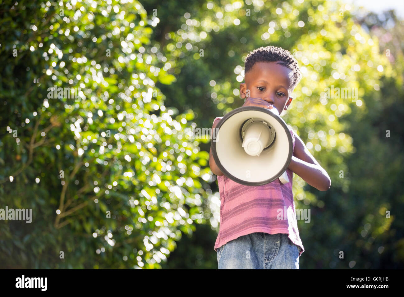 Boy With Megaphone Stock Photos & Boy With Megaphone Stock Images - Alamy