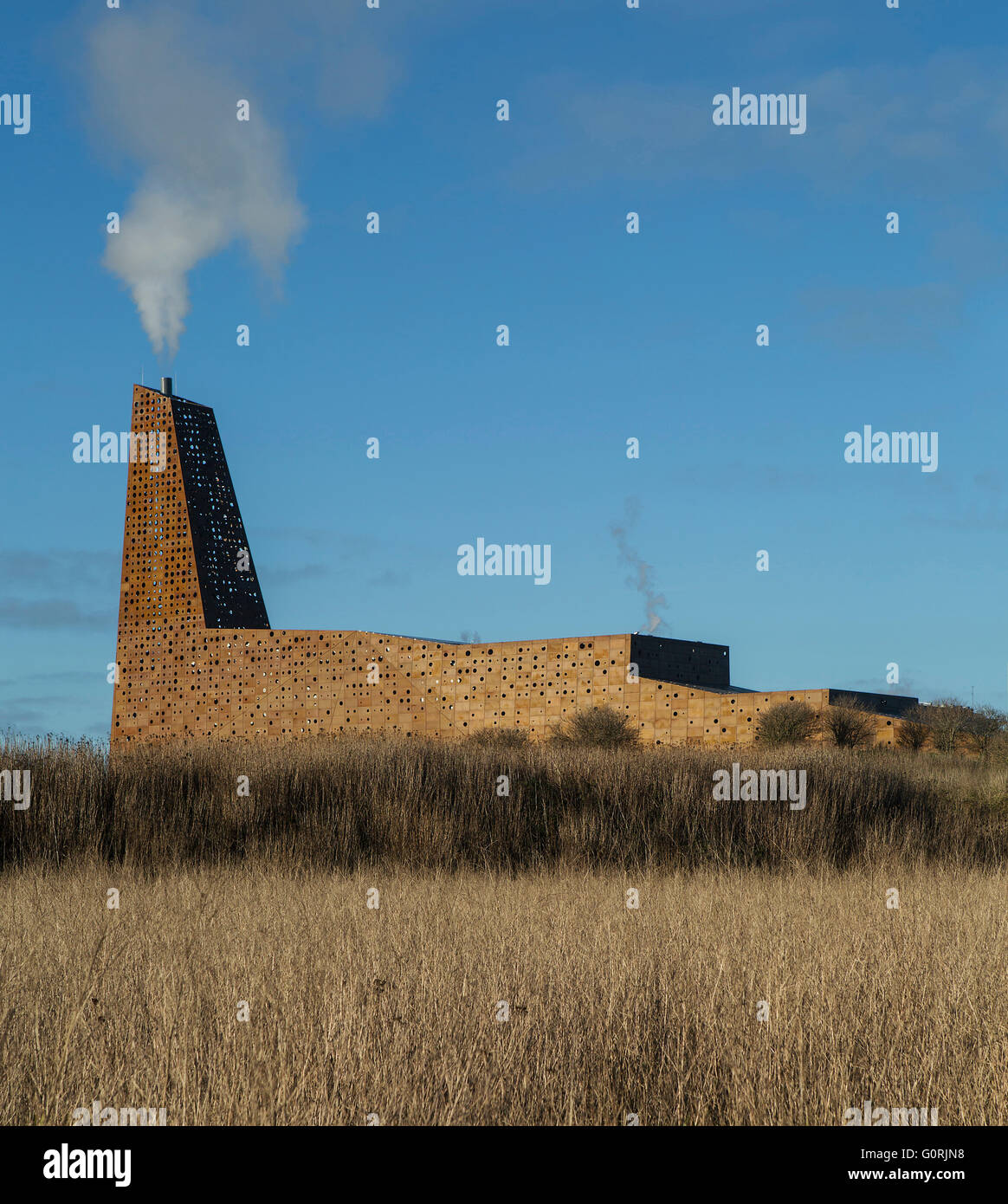 Incineration plant, Roskilde, Copenhagen. The Energy Tower is a new ...