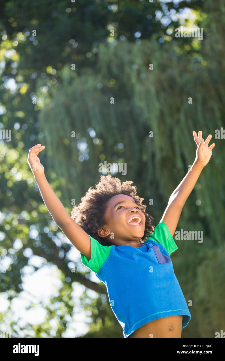 Boy arms out stretched hi-res stock photography and images - Alamy