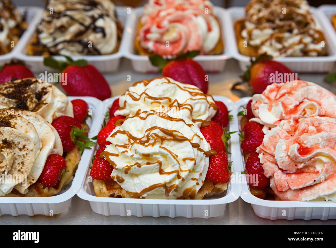 Brussels waffle hi-res stock photography and images - Alamy