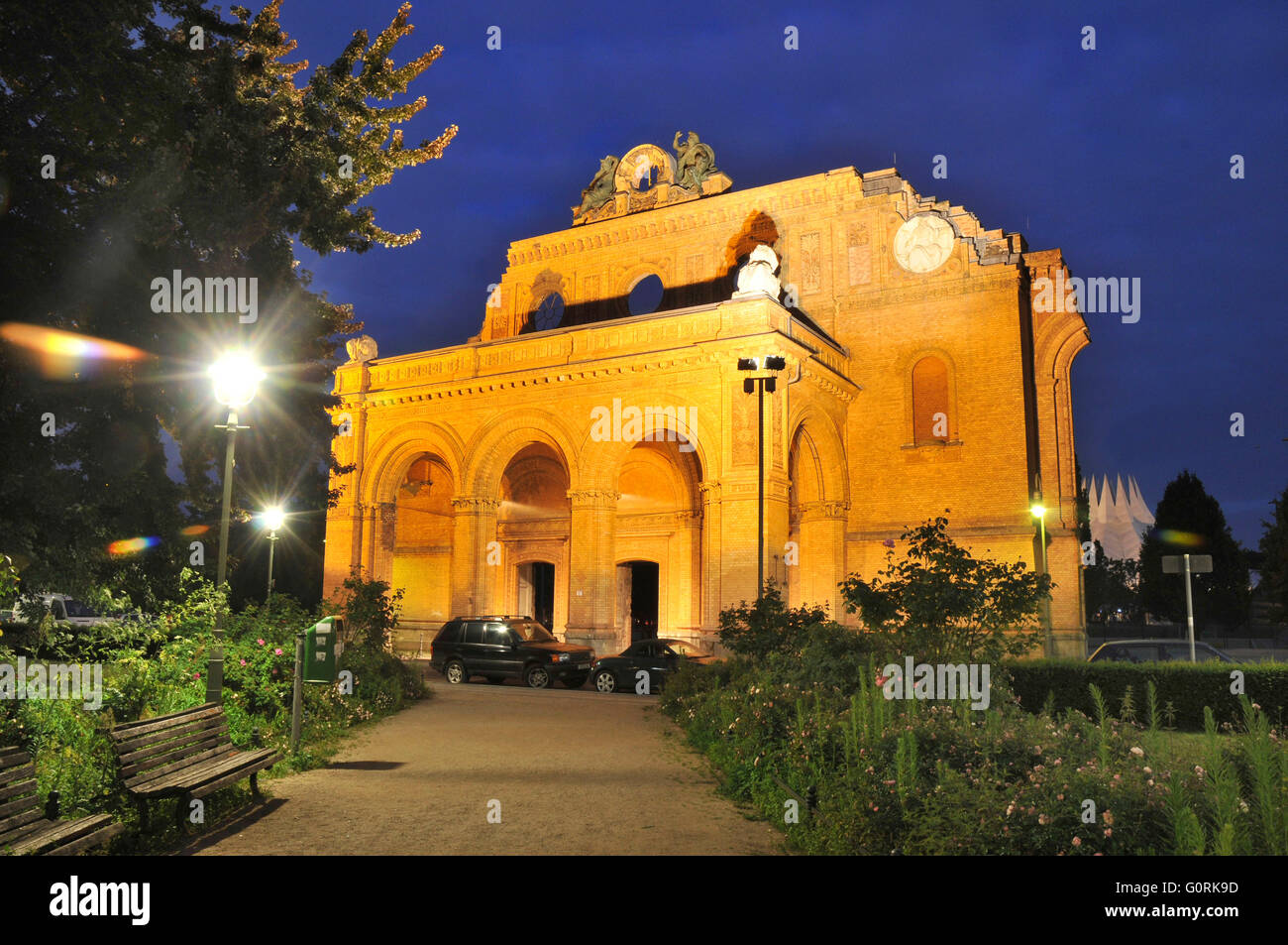 Berlin Anhalter Bahnhof, railway station, portico, Askanischer Platz ...