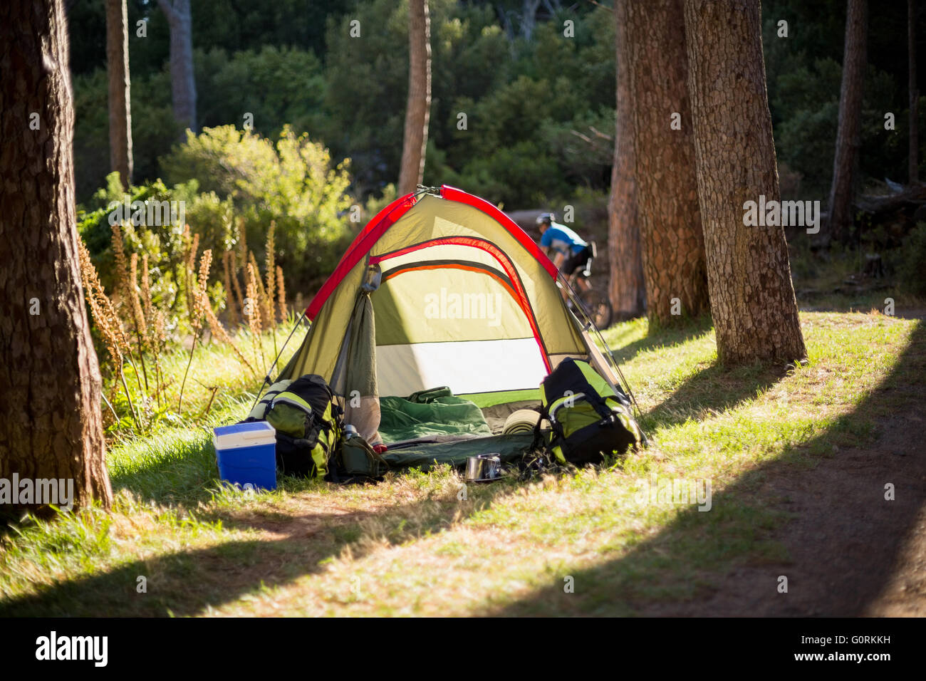 Image of a camp site Stock Photo - Alamy