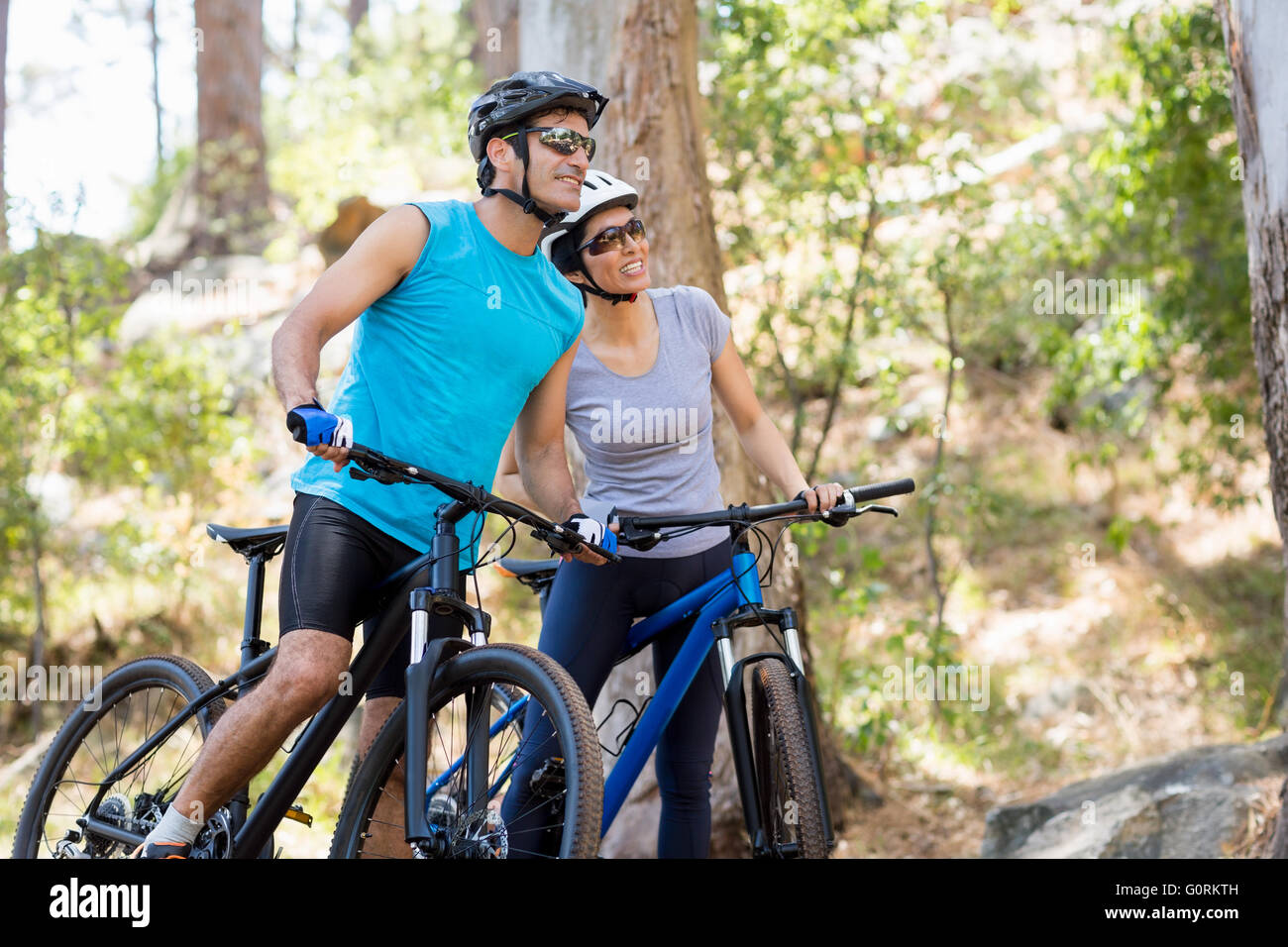 Couple looking something Stock Photo - Alamy